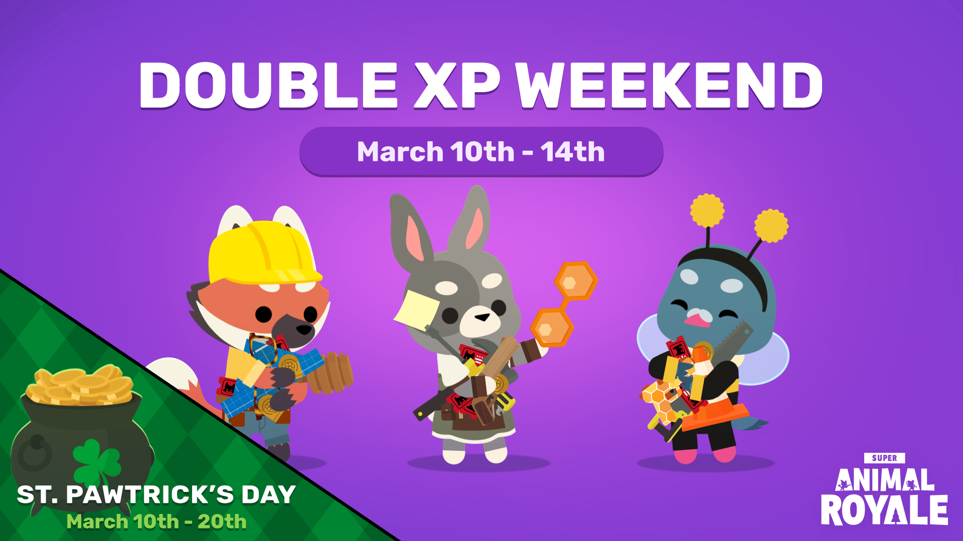 Double XP Weekend St Pawtrick s Mini Event Mystery Mode Modus Games double-xp-weekend-st-pawtrick-s-mini-event-mystery-mode-modus-games